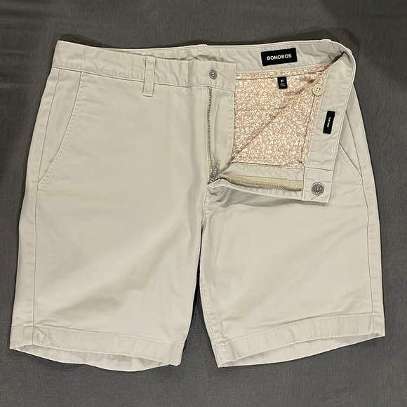 Bonobos | Shorts | Bonobos Slim 7 Light Khaki Original Stretch Washed ...